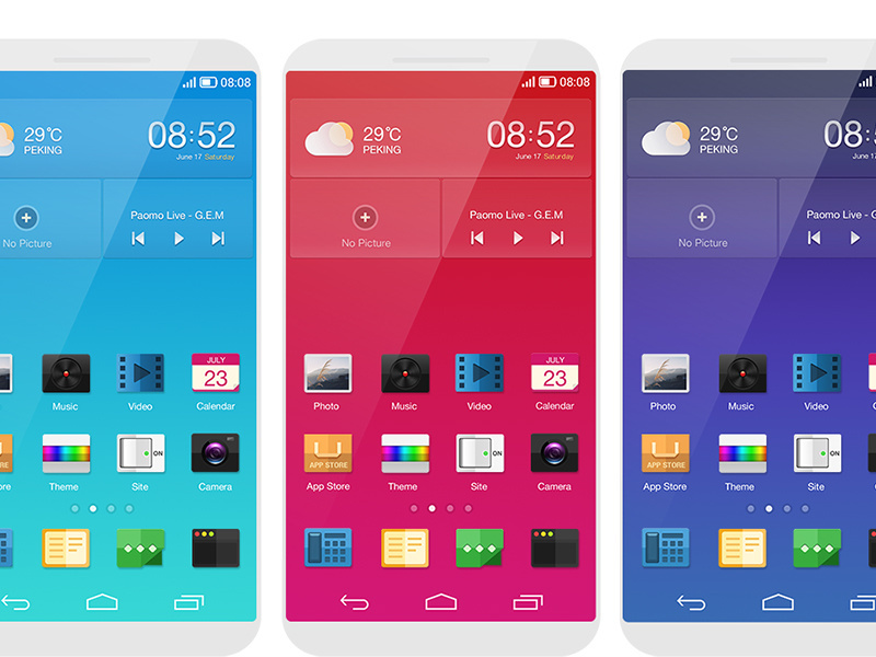 Theme icons by Magic Chen on Dribbble
