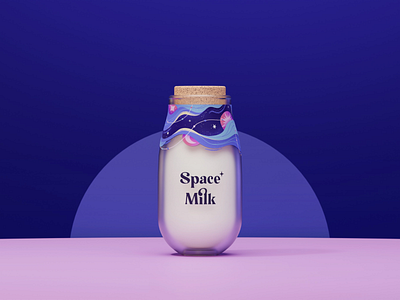 Space Milk / Package Design Concept / 3D & 2D by Irene Neyman on Dribbble