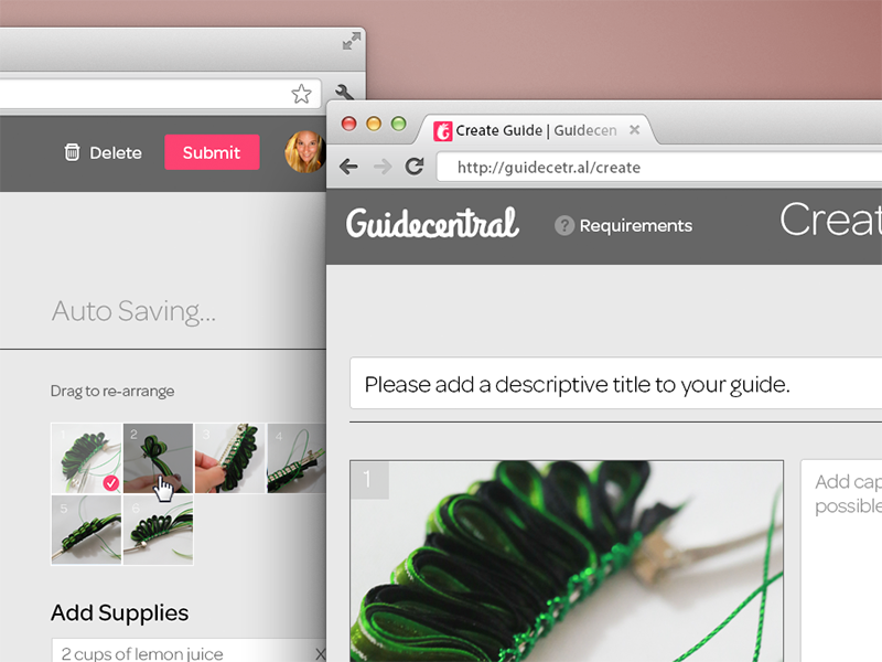 Create Guide Web App, Guidecentral by Raúl M. Vicente on Dribbble