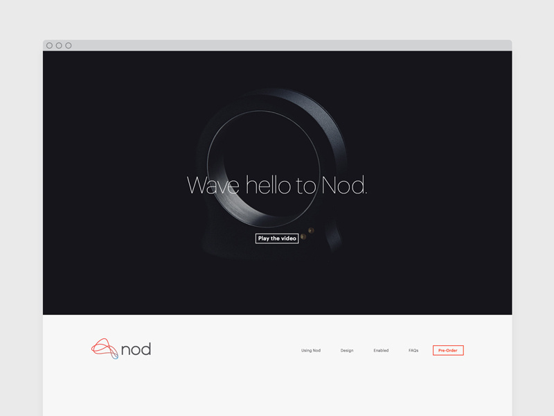 Nod Homepage by Matt Carvalho on Dribbble