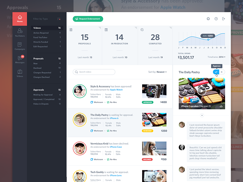 Product Dashboard, Activity Feed UI/UX by Mason Yarnell on Dribbble