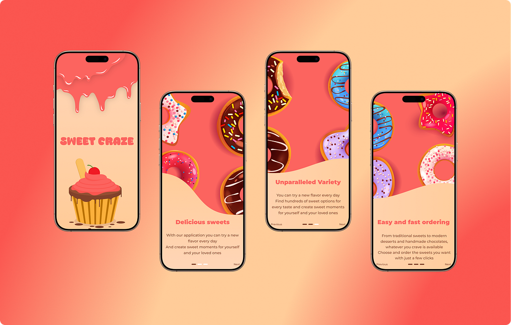 Delicious pastries Screen - Mobile App by Vanessa on Dribbble