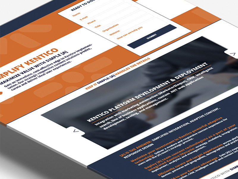 Kentico Landing Page by Andres Clavijo on Dribbble