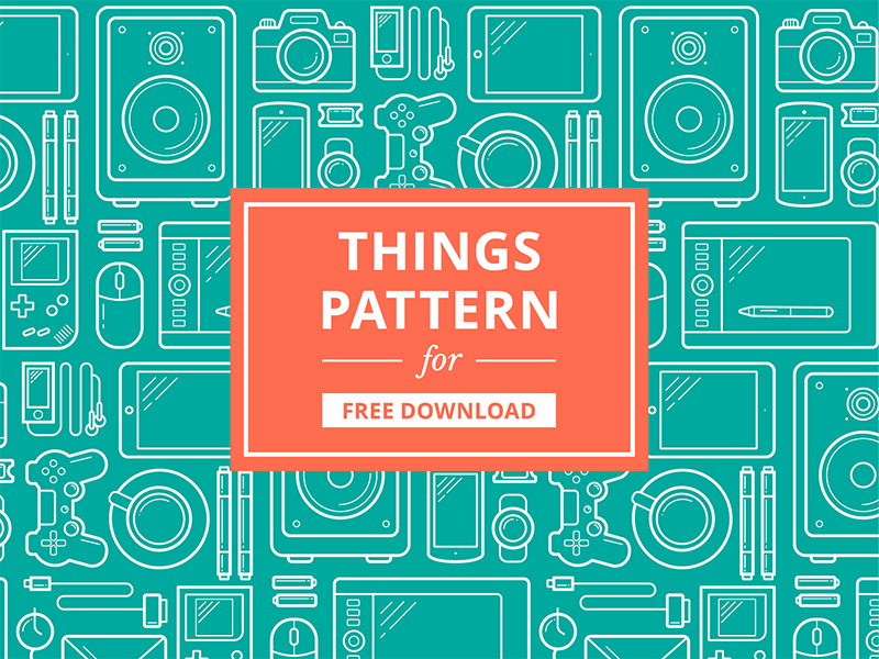 Things Pattern - download for free by Andrii Kravchenko on Dribbble