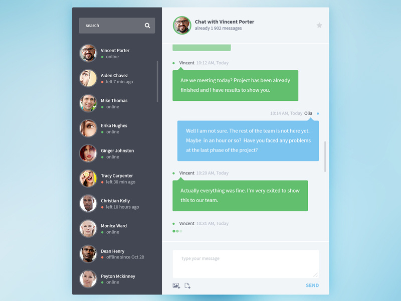 Appon Chat Widget by Olia Gozha on Dribbble