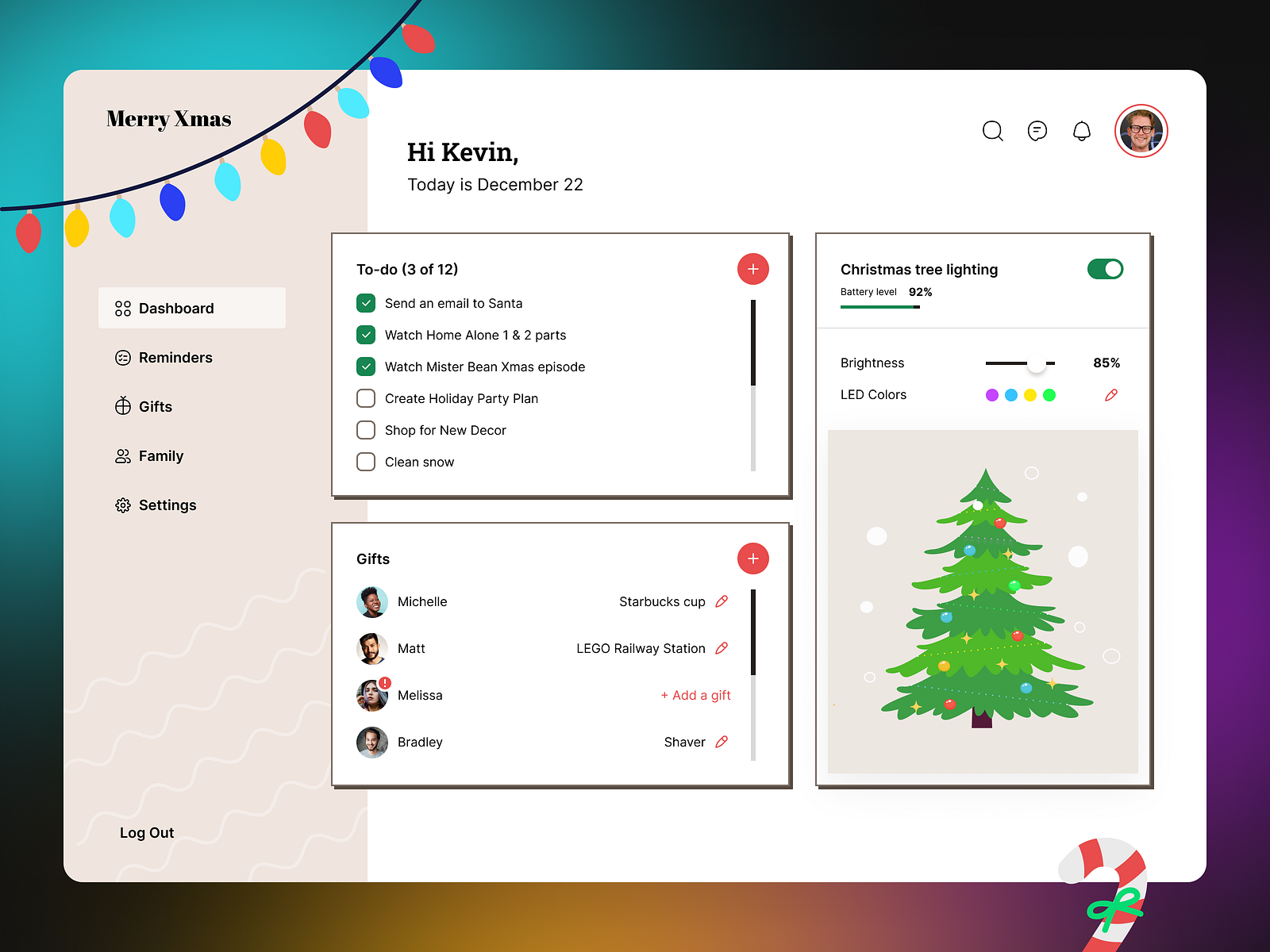 Merry Xmas Dashboard by Yury Smirnov for UVIO on Dribbble