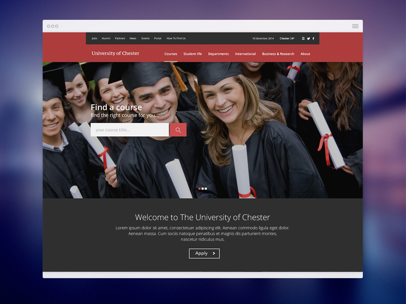 University Website Design by Emma Houghton on Dribbble