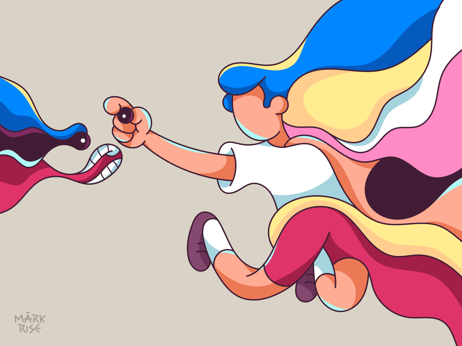 2D Simple Character Design Illustration Created With Vectors by Mark ...