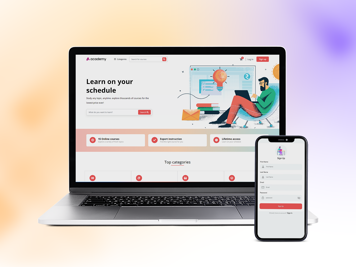 Academy Lms Student Mobile App - Flutter iOS & Android by Creativeitem on Dribbble