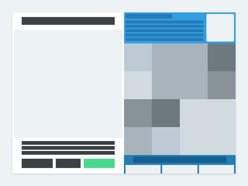 Split Page Concept by Chris Hall on Dribbble