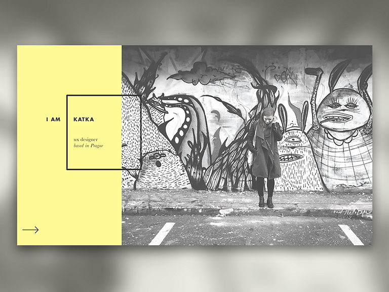Portfolio idea by Katka Ther on Dribbble