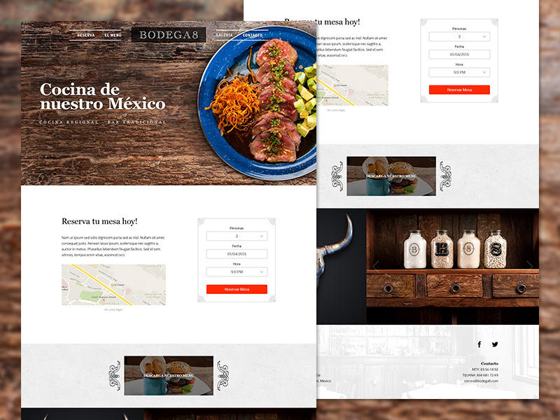 First proposal - Bodega Ocho by Jorge Escamilla on Dribbble