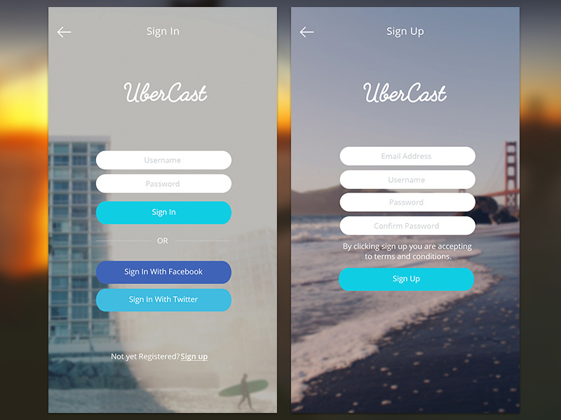 Sign in & Sign Up Screens by Amrit Shahi on Dribbble