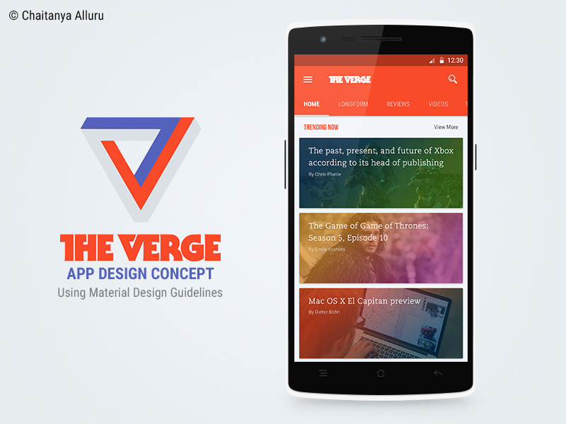 The Verge App Design Concept by Chaitanya Alluru on Dribbble