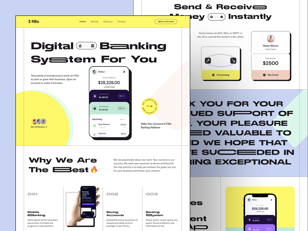 Digital Banking Platform by Filllo Design Agency on Dribbble