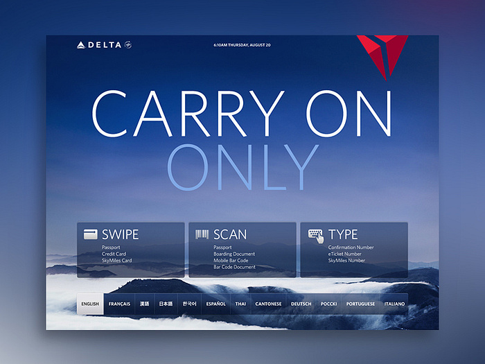 Delta Airport Kiosk by Ege Celengil on Dribbble