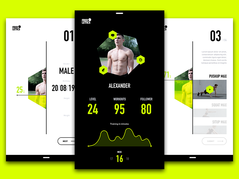 Freeletics App by timo wagner on Dribbble
