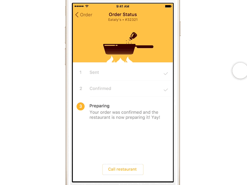Order status by Marcel Müller on Dribbble