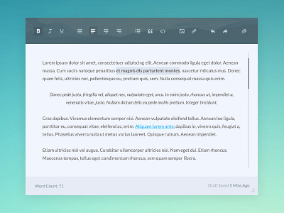 Free Flat Wysiwyg Text Editor Bootstrap by Vasil Kamarashev on Dribbble