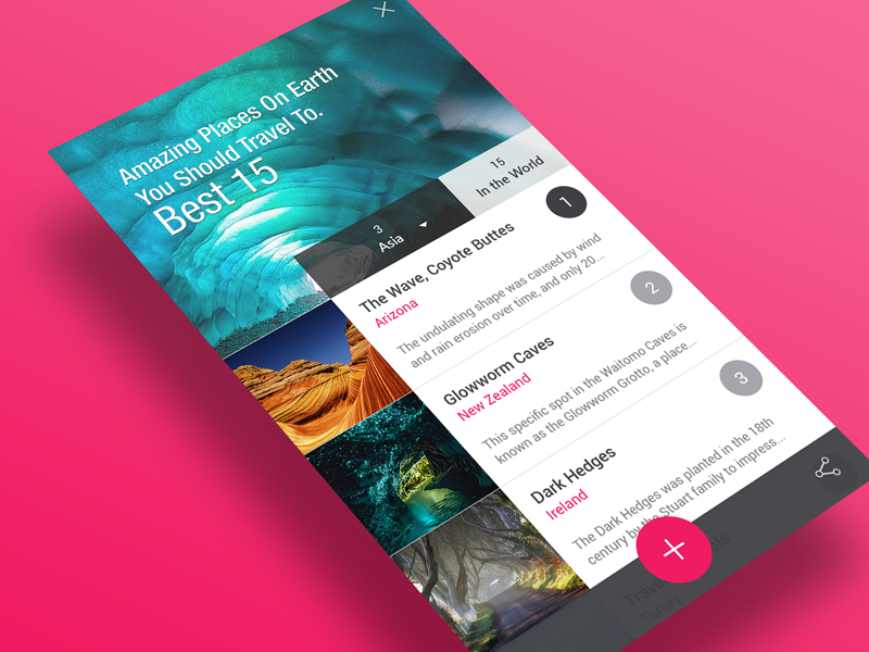 App UI : Places List by KISUNG on Dribbble