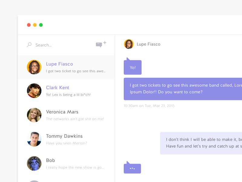 Desktop Chat App by Amit Jakhu on Dribbble