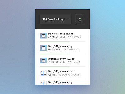 Day 041 - File Upload Widget by Paul Flavius Nechita on Dribbble