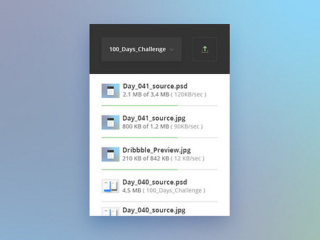 Day 041 - File Upload Widget by Paul Flavius Nechita on Dribbble