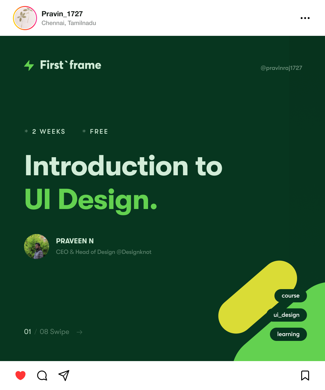 UI Design_Masterclass Post by Praveen N on Dribbble