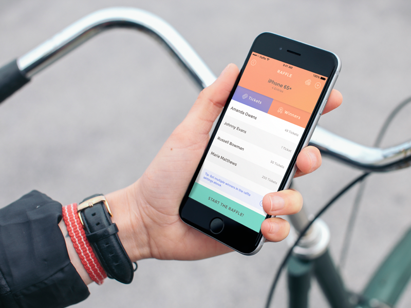 Raffle App by Dave Anspaugh on Dribbble