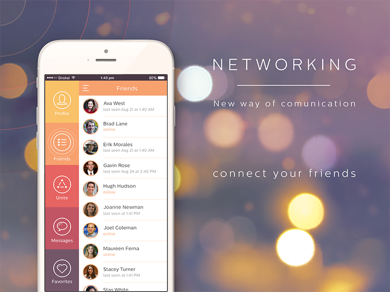 Networking concept app by Anna Grand on Dribbble