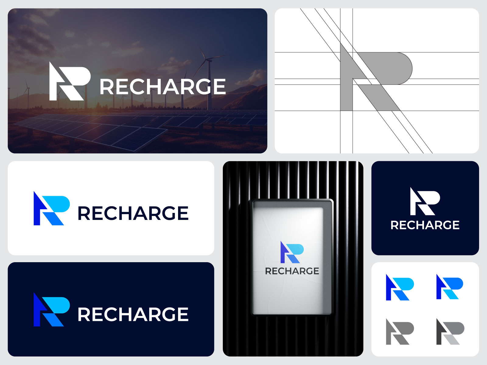 Recharge Logo - Letter R + Arrow logo, Branding, Brand Identity by Alim ...