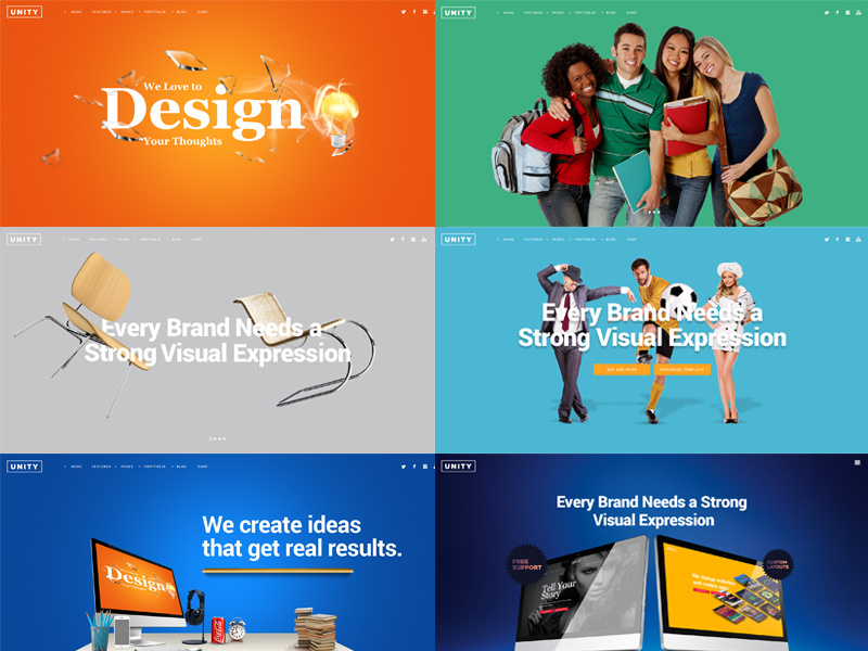 Unity Theme - Banners Pack by PixelZeesh on Dribbble