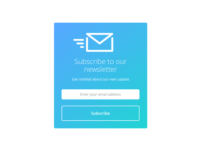 Day 022 - Newsletter Subscription Card by Carlos Sousa on Dribbble