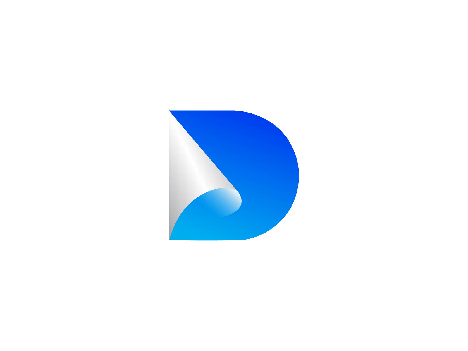 D letter paper fold logo by Rony Pa - Logo Designer 🔵 on Dribbble