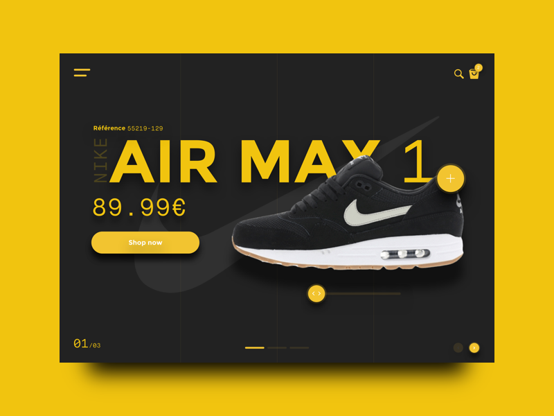 Nike — UI landing page by Giovanni Xu on Dribbble
