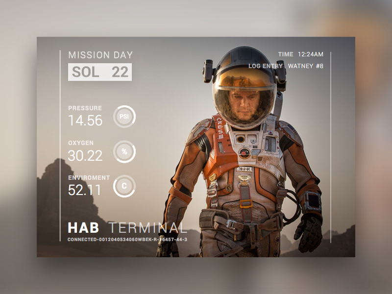 The Martian - Watney Log Freebie (Sketch) by Shpetim Ujkani on Dribbble