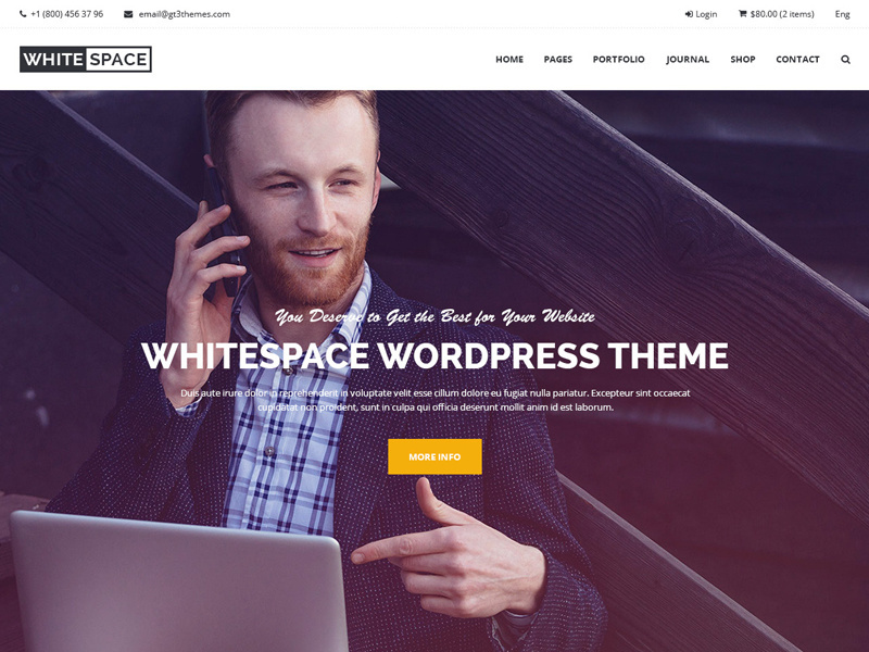WhiteSpace - Home Page Concept by gt3themes on Dribbble