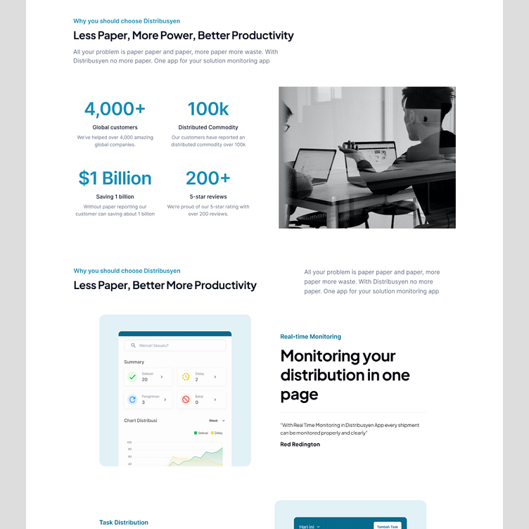 Distribusyen - Distribution Landing Page by Hisyam Hawari for Matriks ...