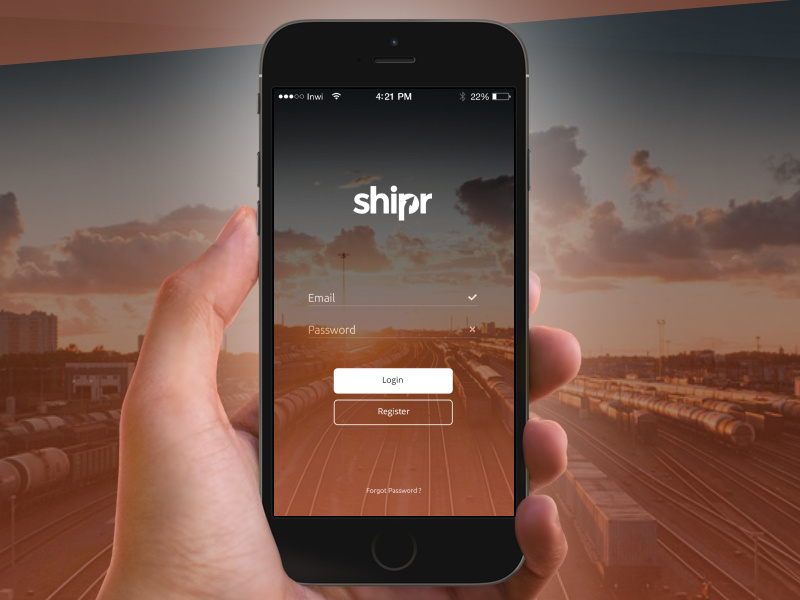 Day 003 - Shipping app Login Screen by Ayoub kada on Dribbble