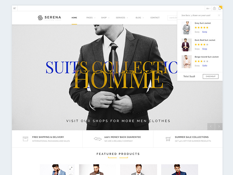 Serena Fashion Template by KL-Webmedia on Dribbble