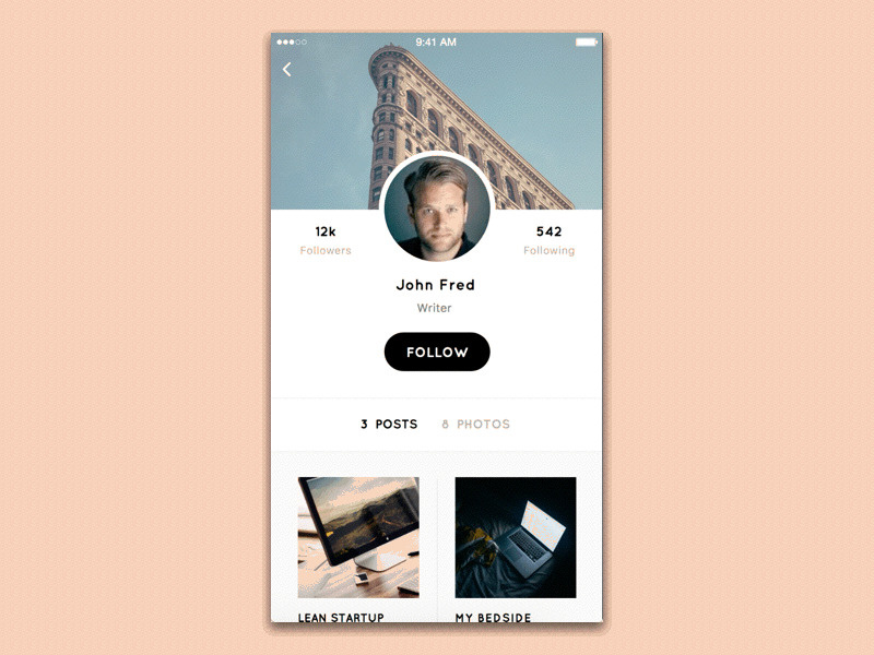 Amazing UX: Blog UI Transition (Animation) by Maximilian Hennebach on Dribbble
