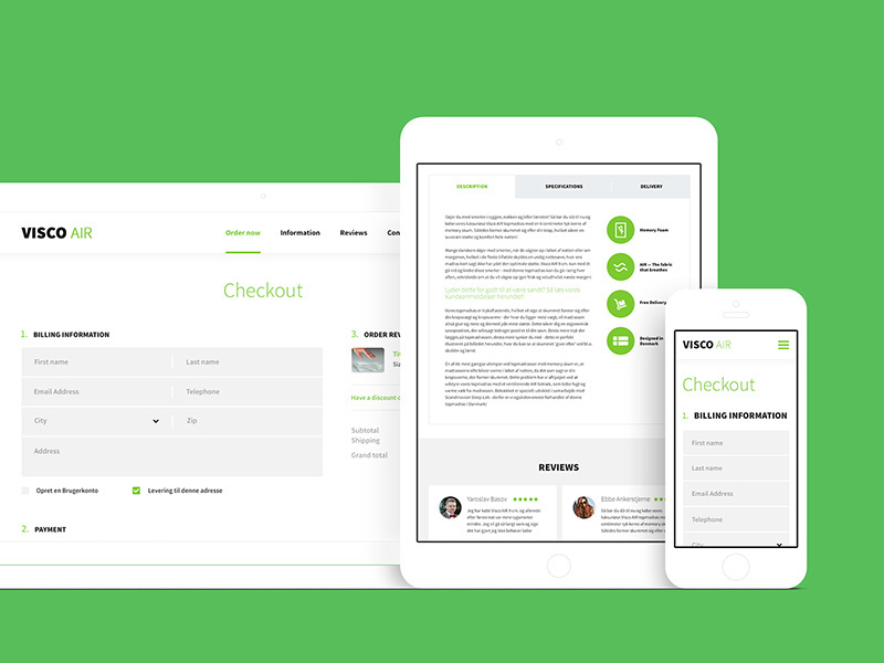 Visco Air responsive by eCommerce UX/UI designer. Yarko Basov for Basov ...