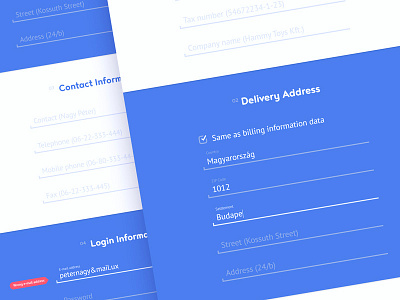 E-commerce registration form by Viktor Keri on Dribbble
