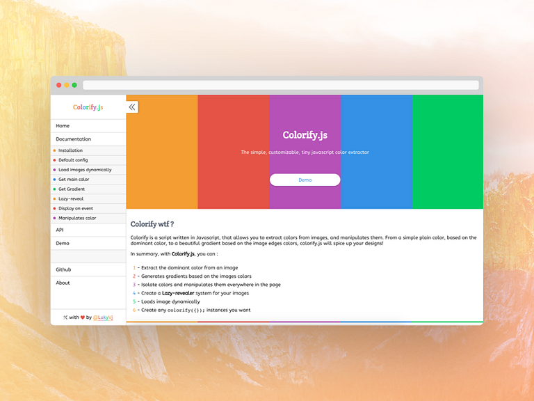 Colorify.js by 𝐋𝐔𝐊𝐘 𝐕𝐉 on Dribbble