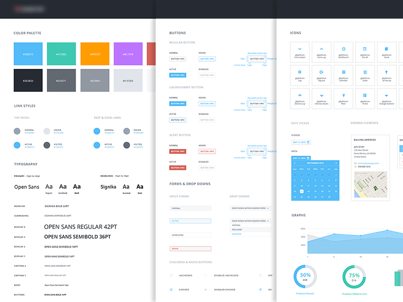 UI Style Guide by Anke Mackenthun on Dribbble