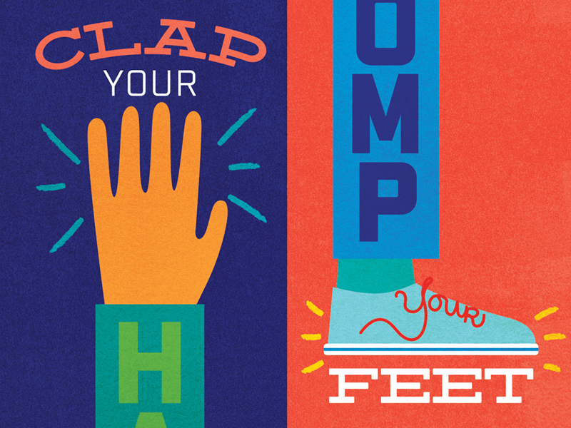 Clap Your Hands, Stomp Your Feet by Trish Mahoney on Dribbble
