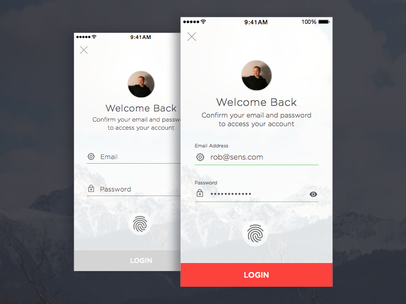 Login Screen UI /// Daily UI, Day 01 by Robert Sens on Dribbble