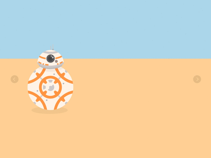 Star wars Bb8 - Animated with css by Joaquín Lluis on Dribbble