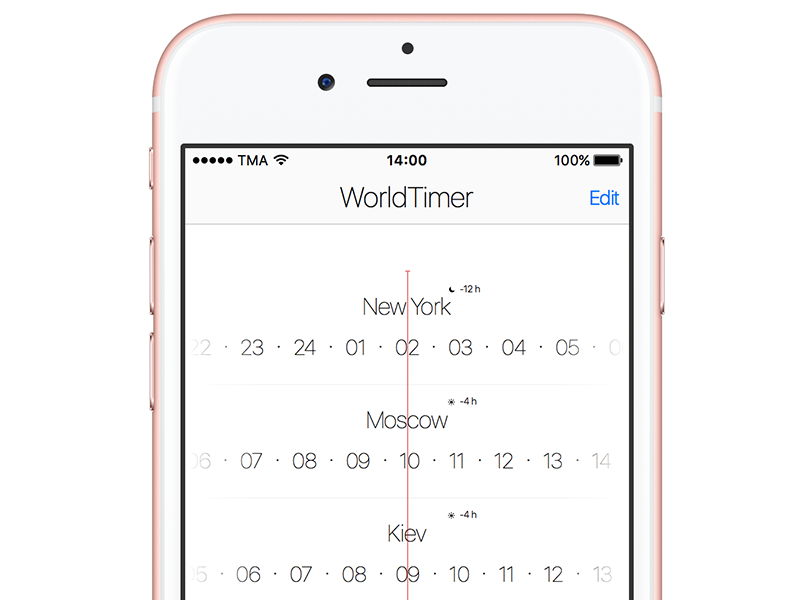 WorldsTime App by the MakeApp on Dribbble