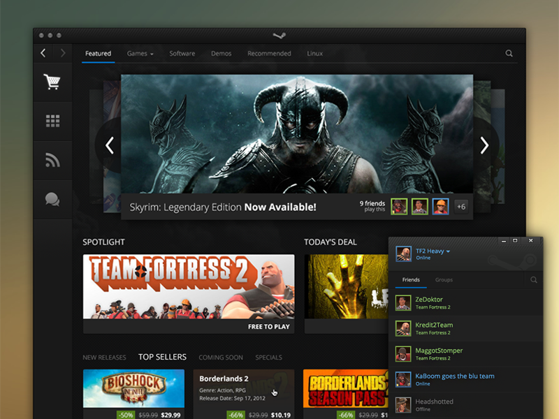 Steam Redesign by Derek Marler on Dribbble